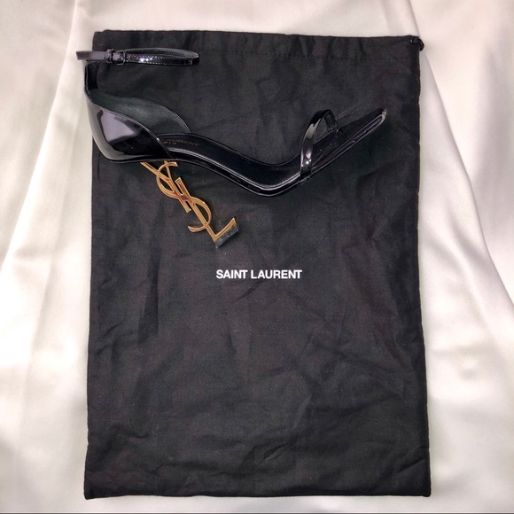 Saint Laurent | Shoes | Opium Golden Ysl Heel Sandals | Poshmark